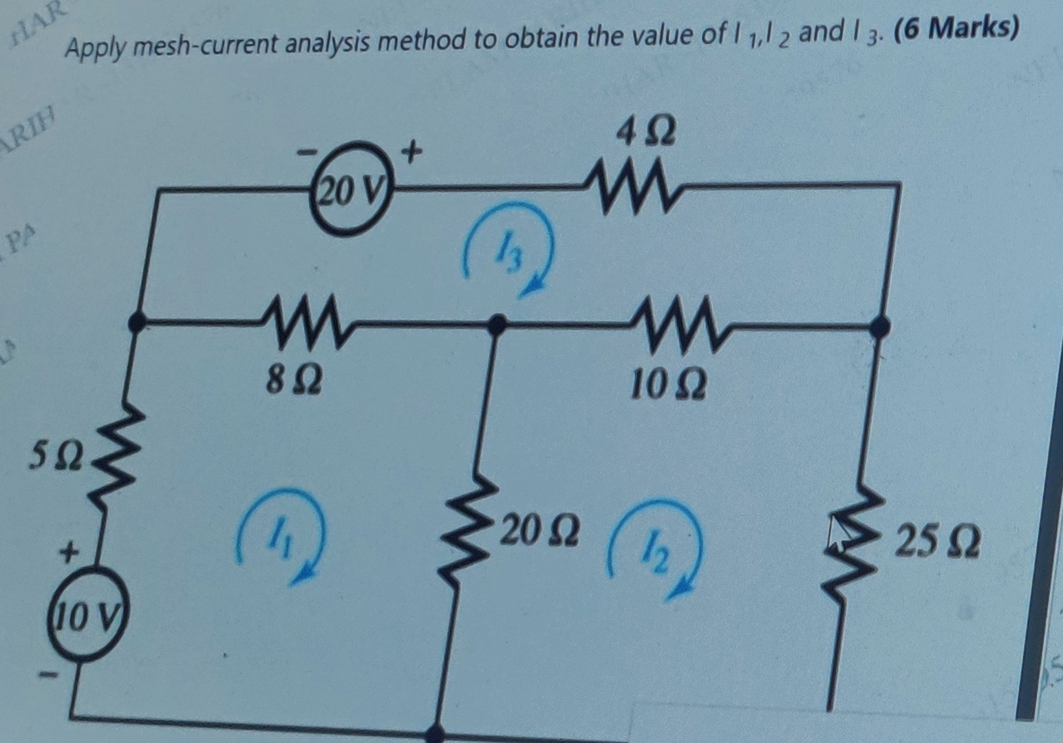Solved Apply mesh-current analysis method to obtain the | Chegg.com