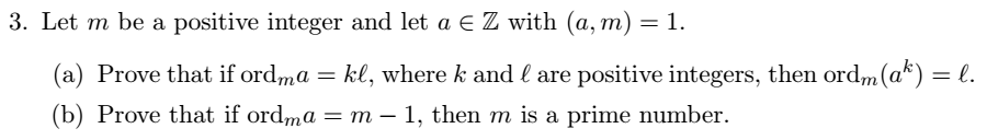 Solved Let m be a positive integer and let ainZ with | Chegg.com Solved Let m be a positive integer and let ainZ with | Chegg.com