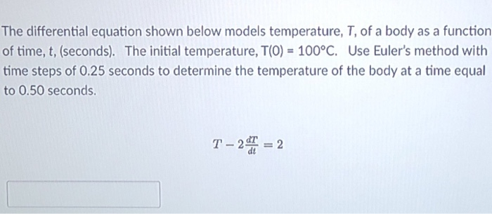 Solved The differential equation shown below models | Chegg.com
