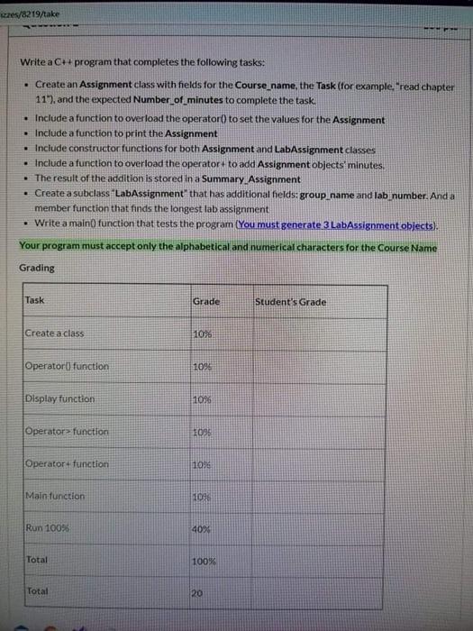 Solved izzes/8219/take Write a C++ program that completes | Chegg.com