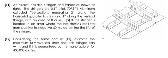 Solved [11] An aircraft has skin, stringers and frames as | Chegg.com