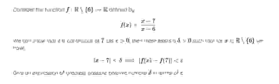 Solved (4) ﻿Consider the function f: R\{6} → Rdefined | Chegg.com