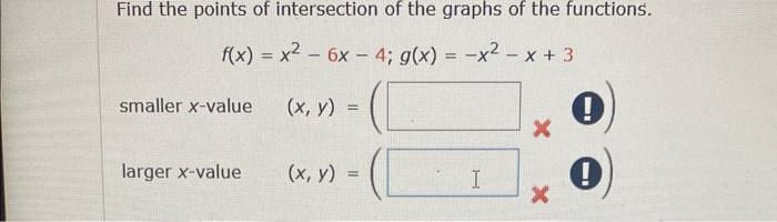 Solved Find the points of intersection of the graphs of the | Chegg.com