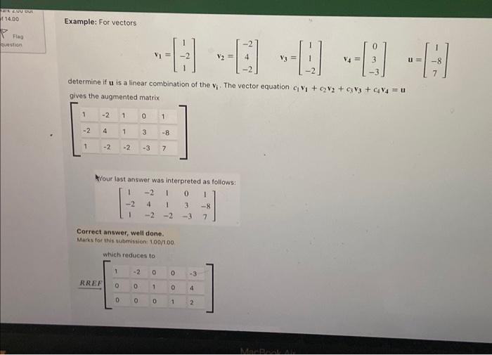 Solved Example: For vectors | Chegg.com