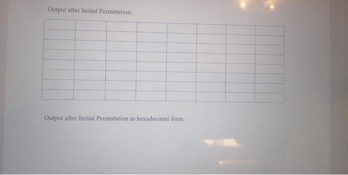 Solved Q3. Using DES Construct the Initial Permutation table | Chegg.com