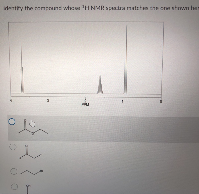 Solved Identify the compound whose 1H NMR spectra matches | Chegg.com