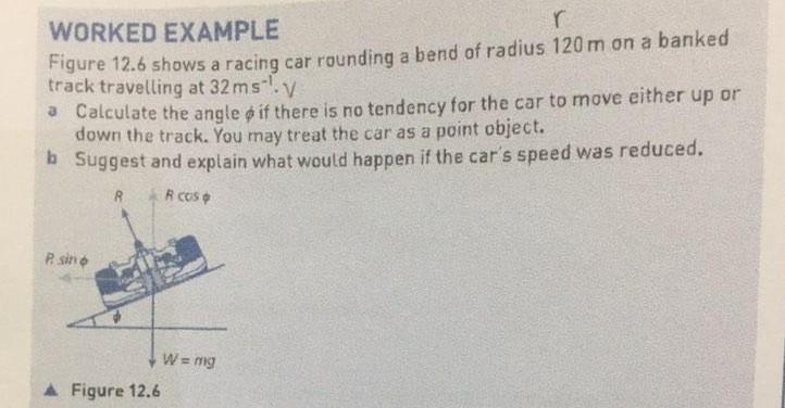 Solved WORKED EXAMPLE Figure 12.6 shows a racing car | Chegg.com