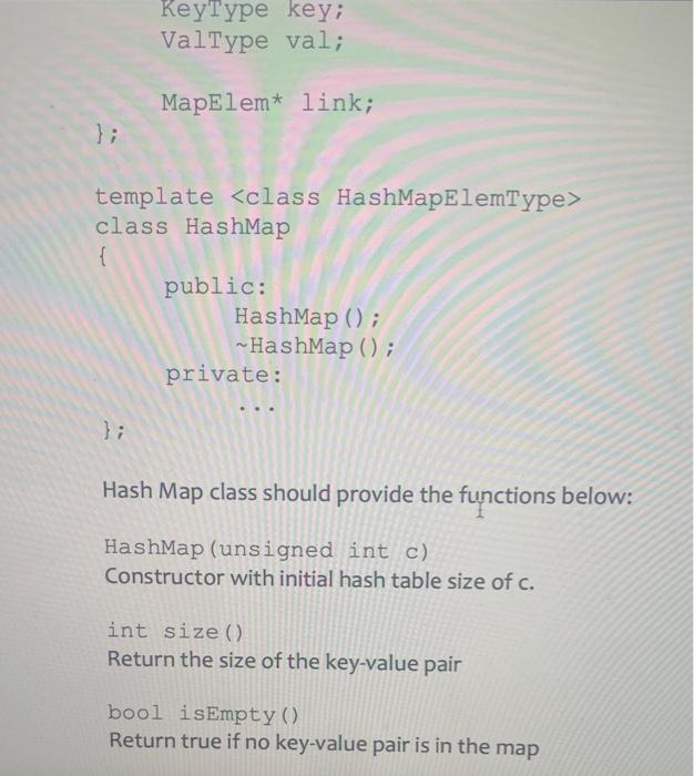 Solved In this assignment, you will implement map data | Chegg.com