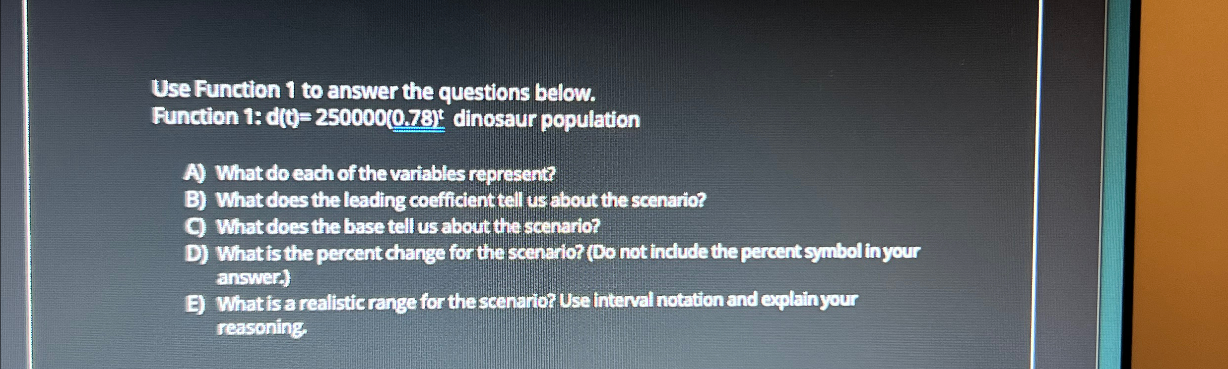 Solved Use Function 1 ﻿to Answer The Questions 