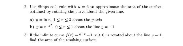 Solved 2. Use Simpsons's rule with n=6 to approximate the | Chegg.com Solved 2. Use Simpsons's rule with n=6 to approximate the | Chegg.com