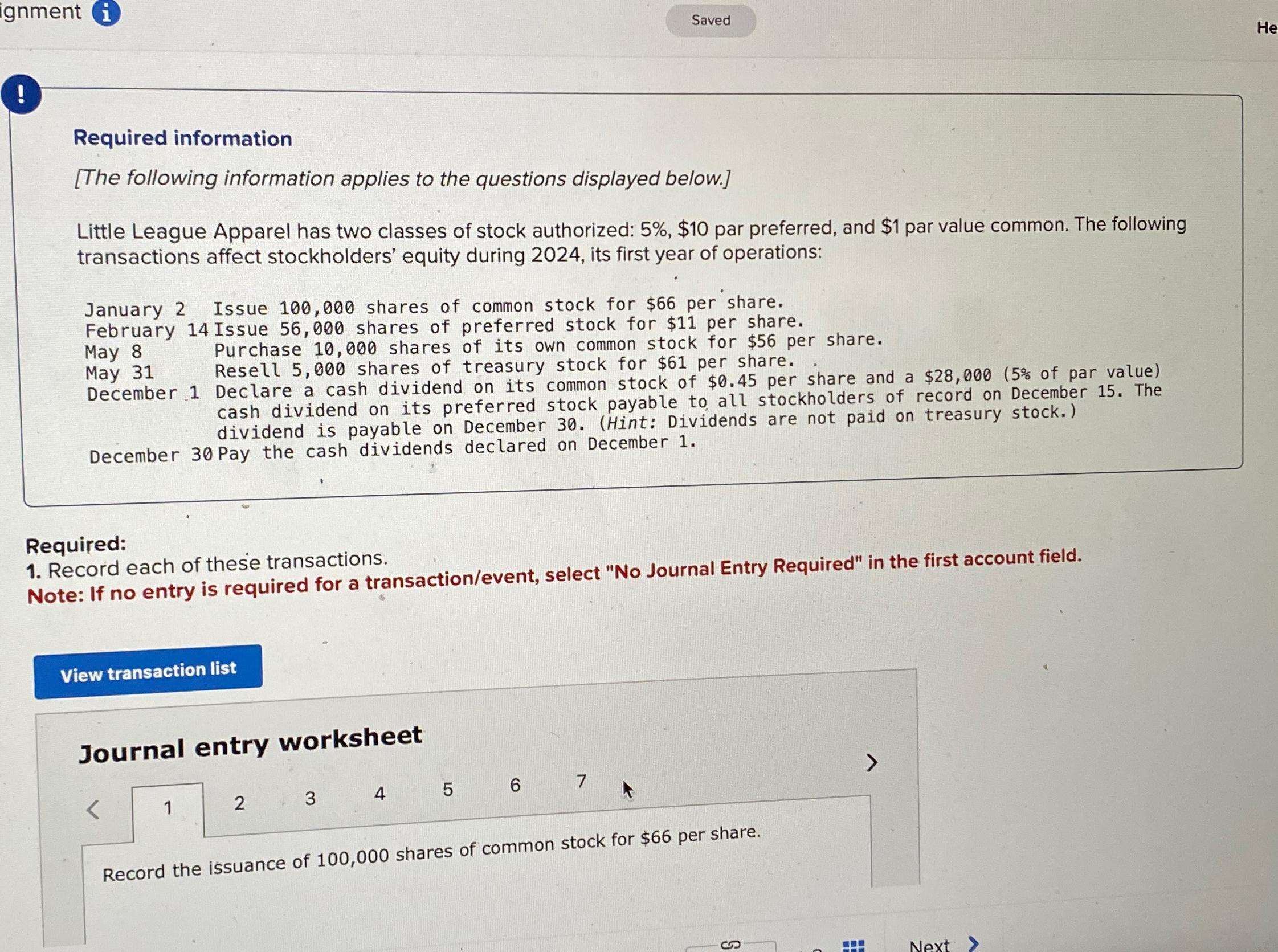 Solved ignment iRequired information[The following | Chegg.com