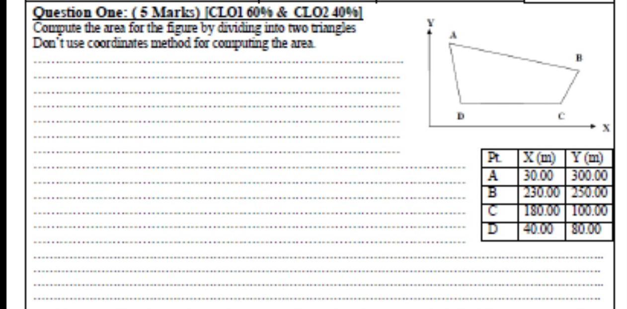 Solved Question Three: (3 marks) [CLO1 60\% \& CLO2 40\%] | Chegg.com