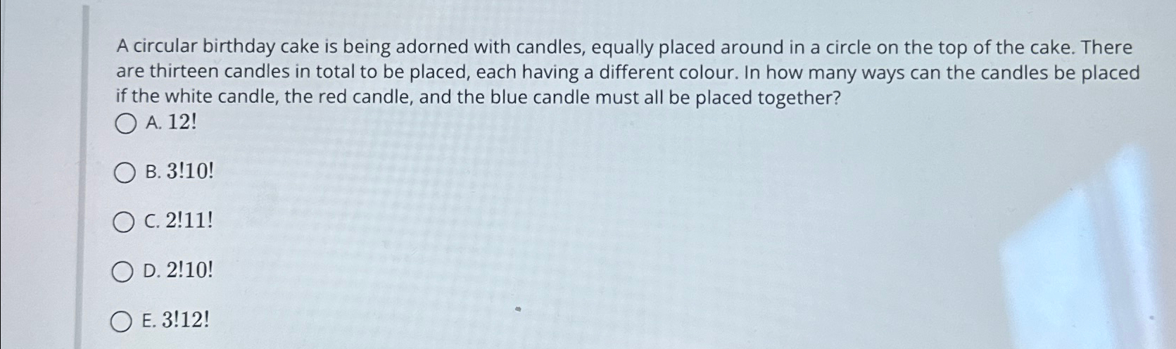 Solved A circular birthday cake is being adorned with | Chegg.com