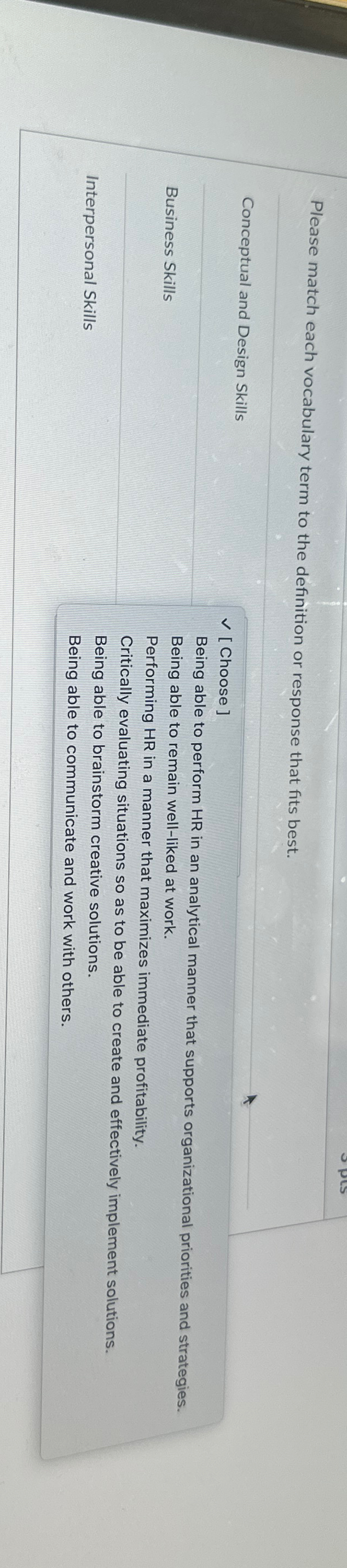 Solved Please match each vocabulary term to the definition | Chegg.com