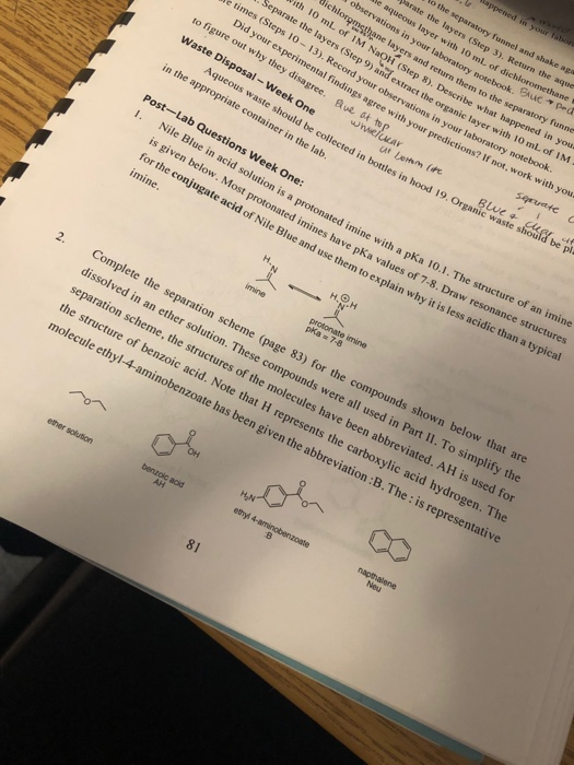 Solved to the separatory funnel and shake a rate the layers | Chegg.com