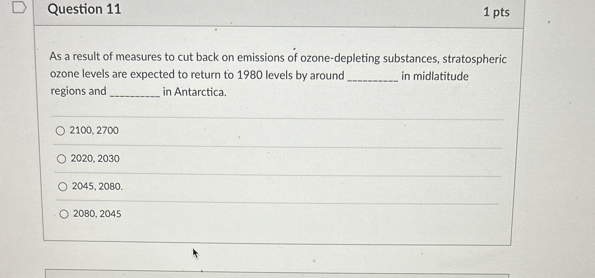 Solved Question 111 ﻿ptsAs a result of measures to cut back | Chegg.com