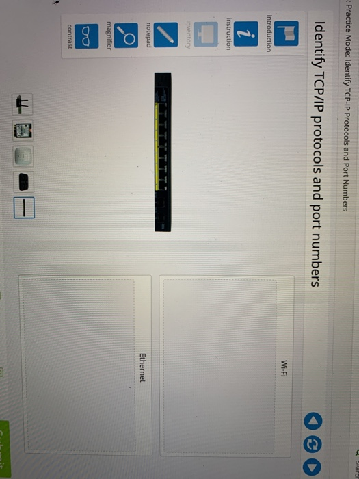Solved ntify TCP/IP proto cols and port numbers action | Chegg.com