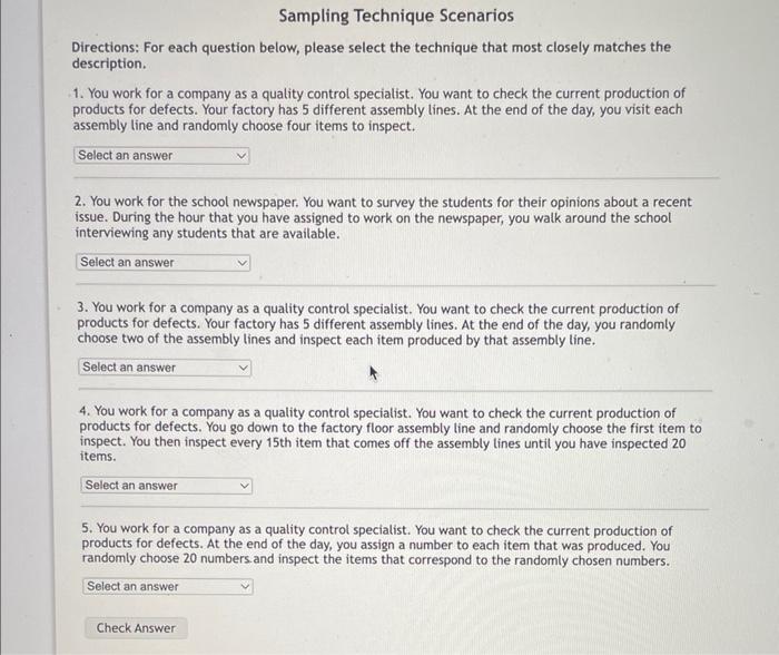 Solved Directions: For each question below, please select | Chegg.com