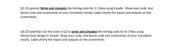 Solved 02 (25 points)/ Write and simulate the Verilog code | Chegg.com