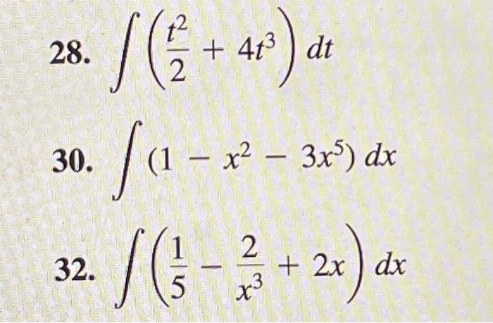 Solved Finding Indefinite Integrals In Exercises 25-70, find | Chegg.com