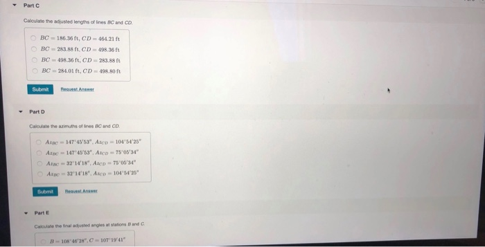 Solved Using the compass (Bowditch) rule, adjust the | Chegg.com