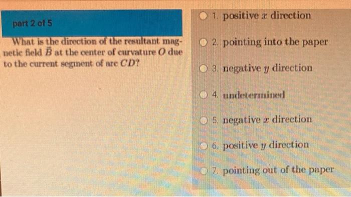 Solved part 1 of 5 The current loop ABCDA carries current | Chegg.com