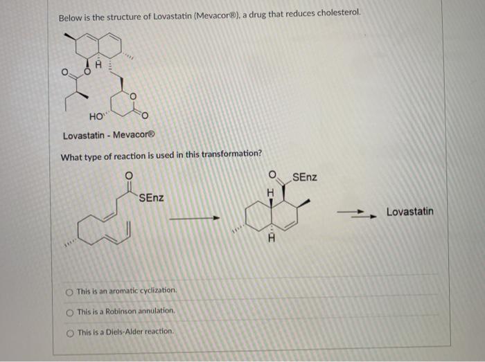 Solved Below is the structure of Lovastatin (Mevacor®), a | Chegg.com