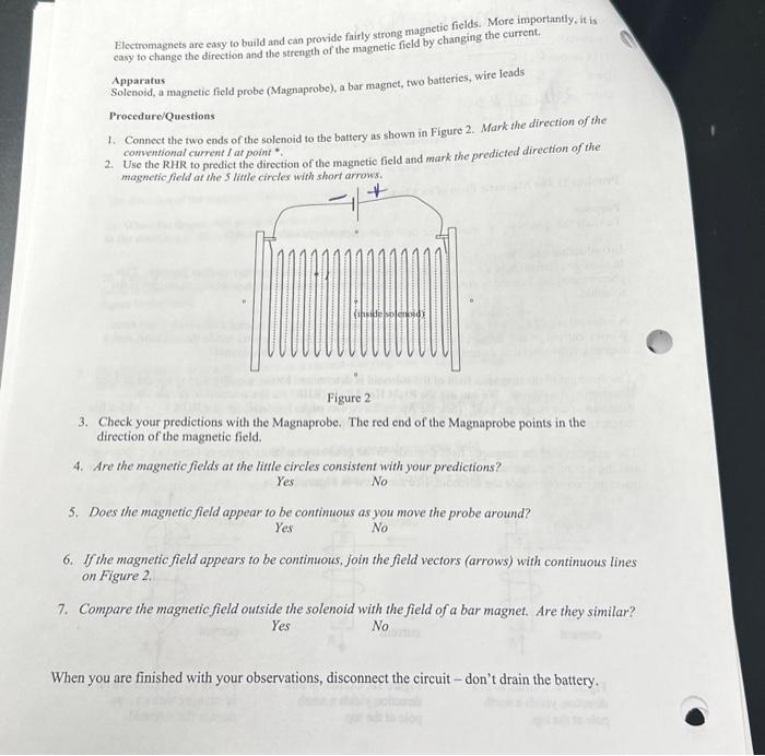 Solved Electromagnets are easy to build and can provide | Chegg.com