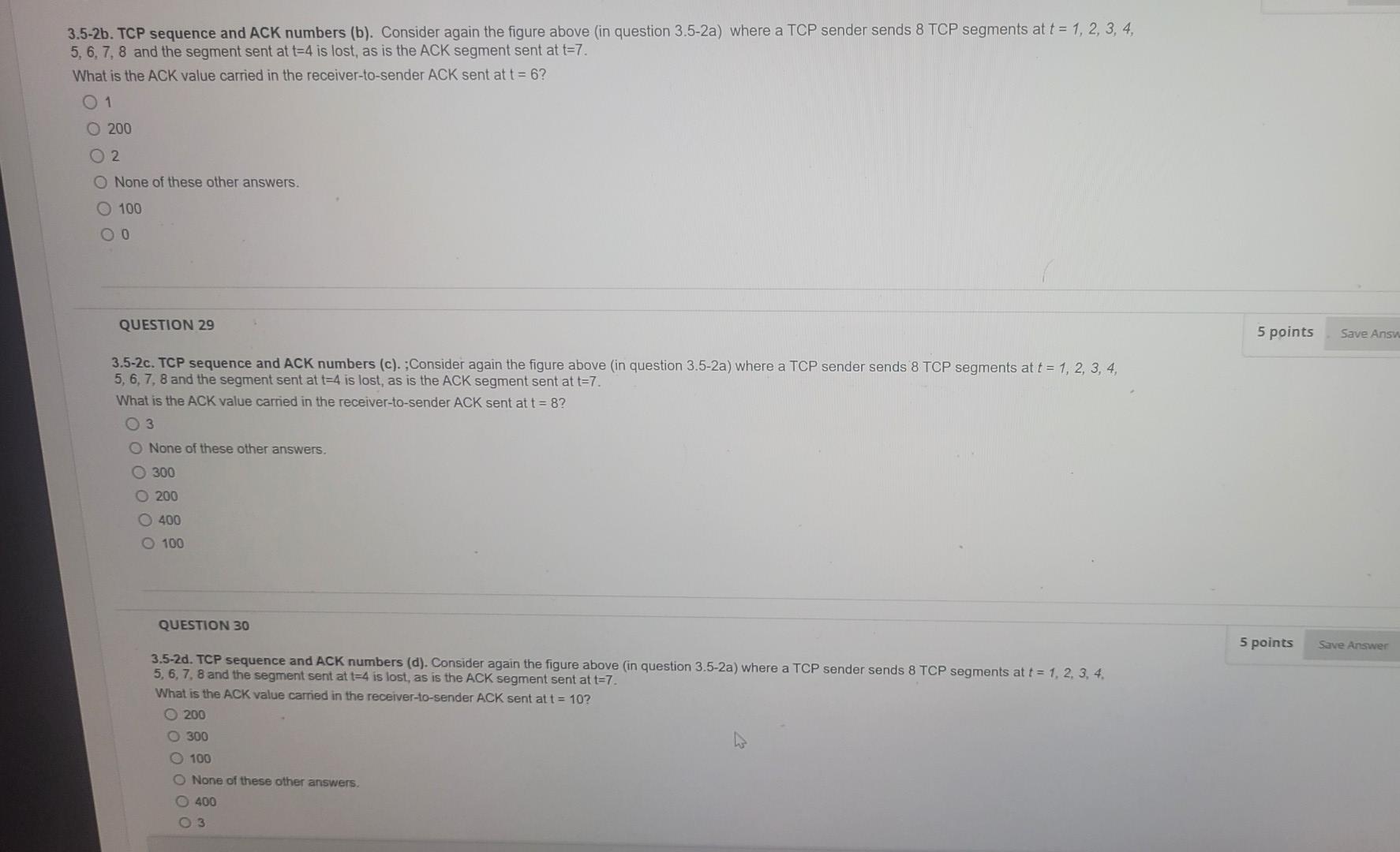 Solved 3 5 2b Tcp Sequence And Ack Numbers B Consider