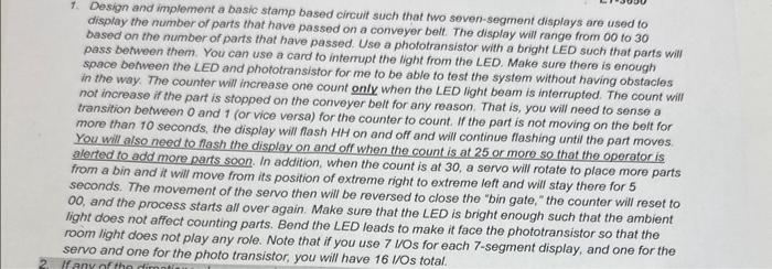 Solved 1. Design and implement a basic stamp based circuit | Chegg.com