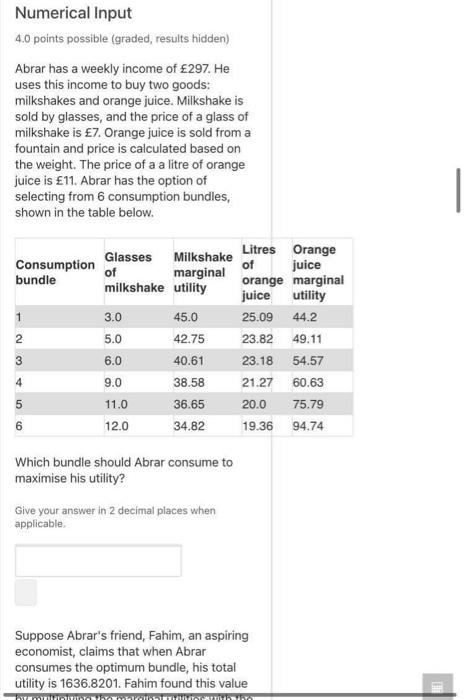 Solved Numerical Input 4.0 points possible (graded, results | Chegg.com
