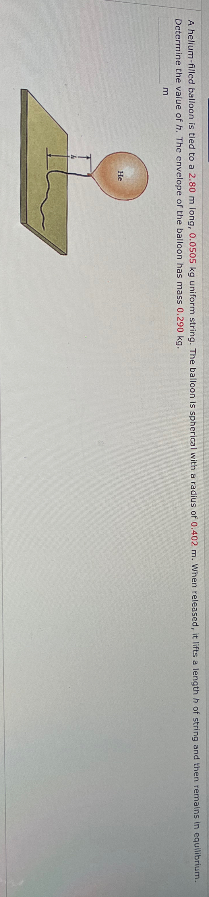 Solved Determine the value of h. ﻿The envelope of the | Chegg.com
