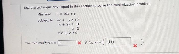Solved Minimize subject to | Chegg.com