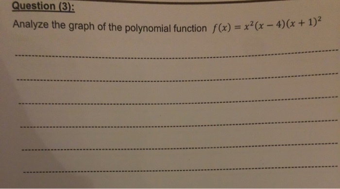 Solved Question (3) Analyze the graph of the polynomial | Chegg.com