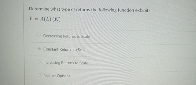 Solved Determine what type of returns the following function | Chegg.com