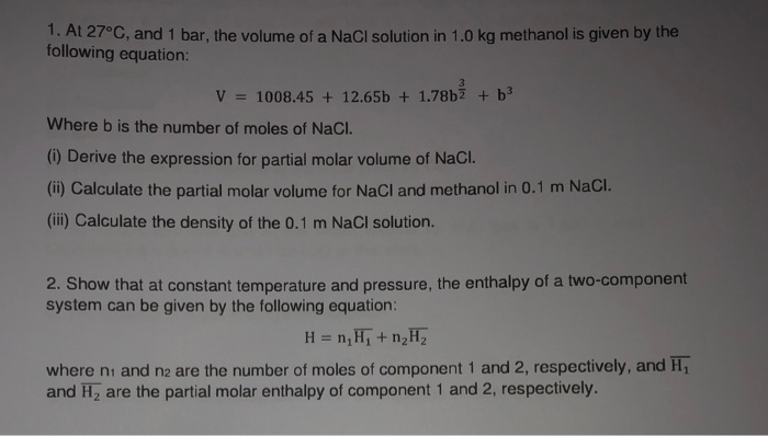 Solved Physical Chemistry. Answer all the questions below | Chegg.com