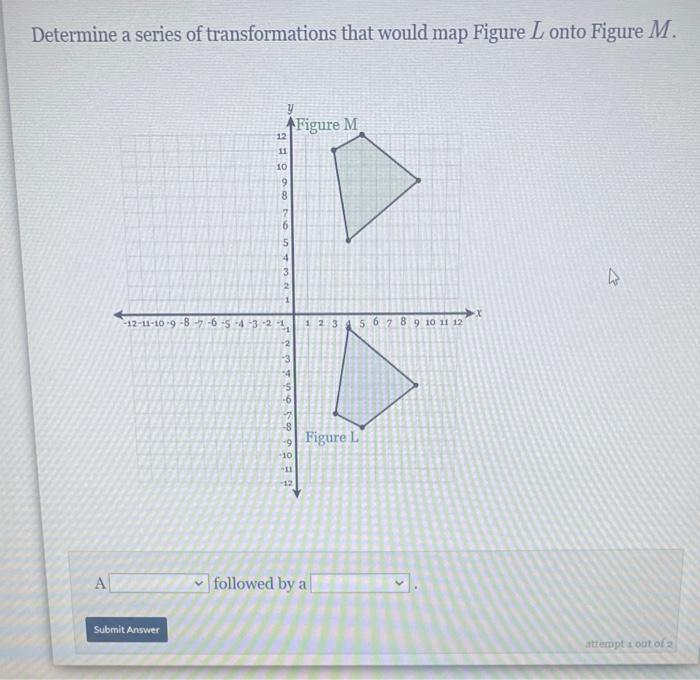 Solved Determine a series of transformations that would map | Chegg.com