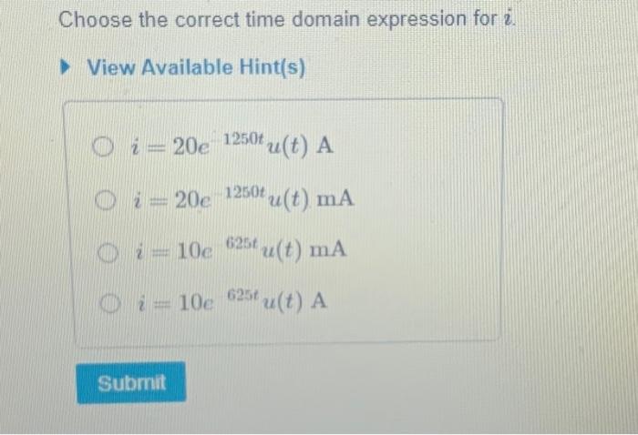 Solved Construct an s-domain circuit for t>0 and choose the | Chegg.com