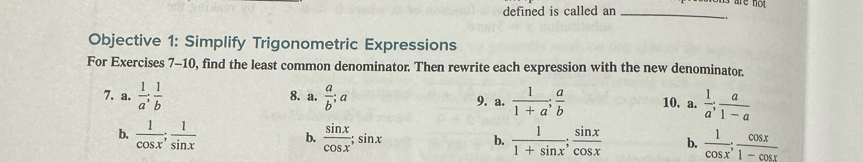 Solved defined is called anq,Objective 1: Simplify | Chegg.com