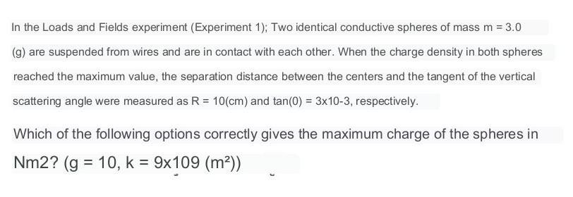Solved In the Loads and Fields experiment (Experiment 1); | Chegg.com