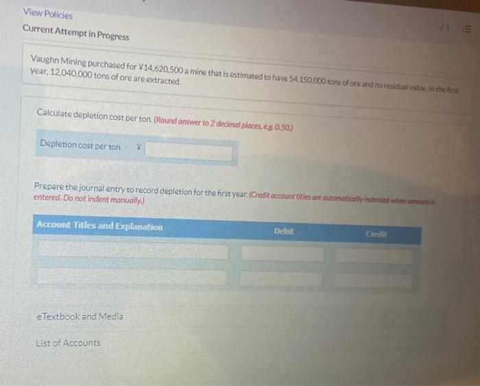 Solved View Policies Current Attempt in Progress Vaughn | Chegg.com