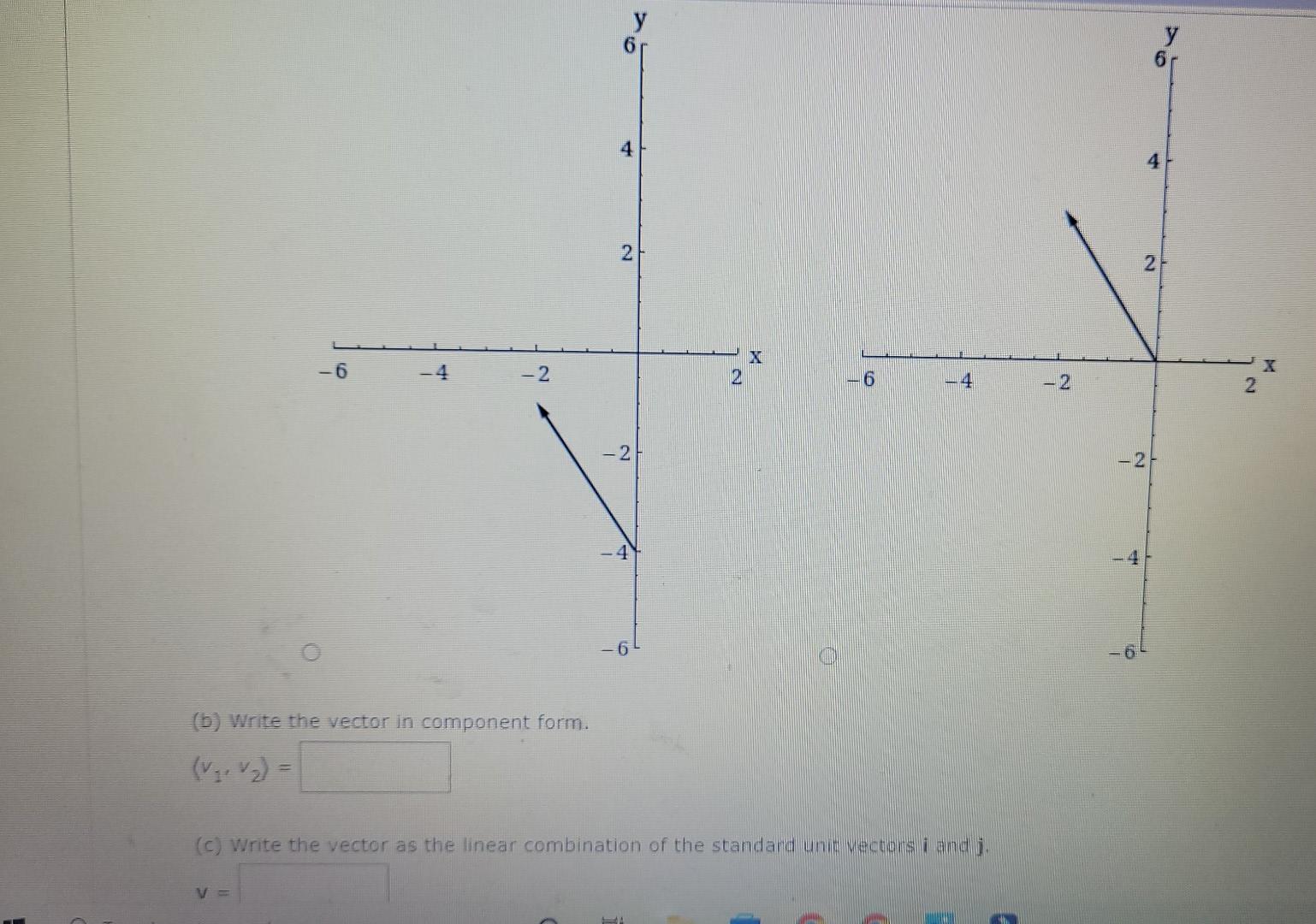 Solved The initial and terminal points of a vector v are | Chegg.com