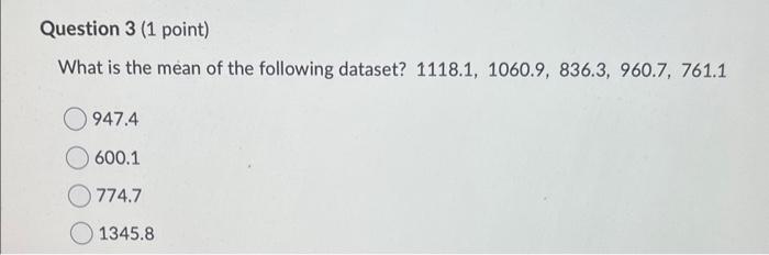 Solved A study's dataset includes the following variable: | Chegg.com