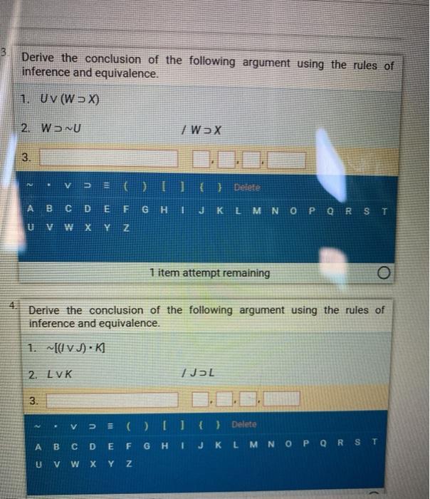 Solved Derive the conclusion of the following argument using | Chegg.com