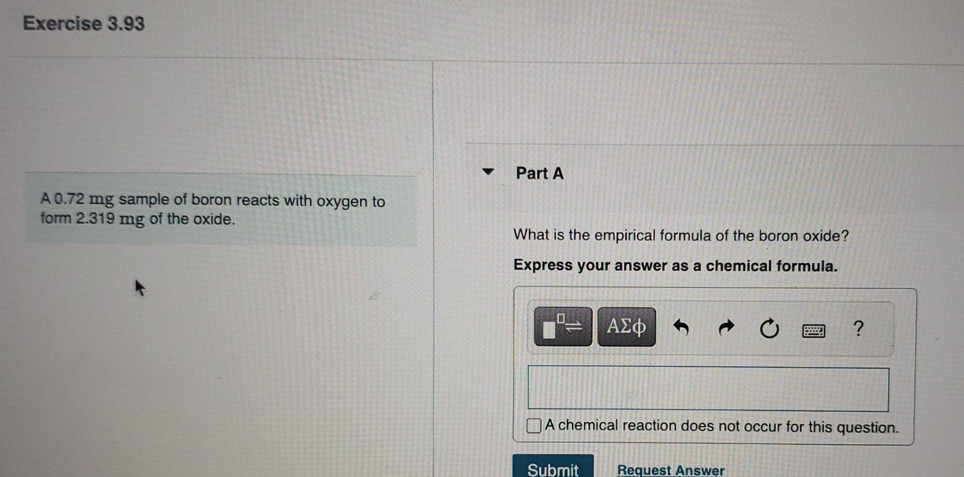 Solved A 0.72mg sample of boron reacts with oxygen to form | Chegg.com