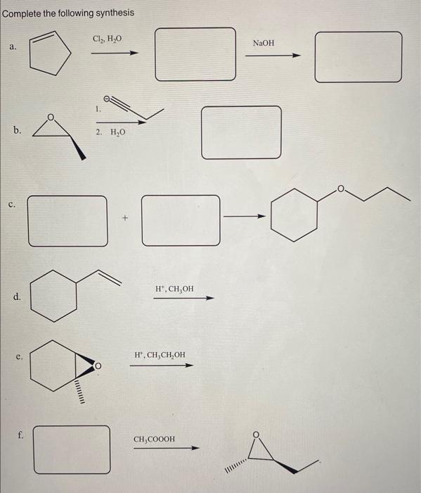 Solved Complete the following synthesis a. b. 1. c. d. | Chegg.com