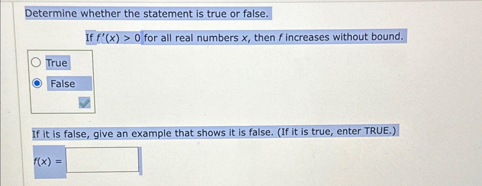 Solved Determine whether the statement is true or false.If | Chegg.com