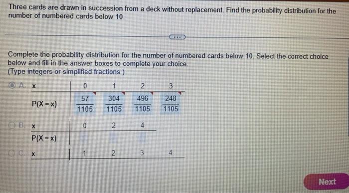 Solved Three cards are drawn in succession from a deck | Chegg.com