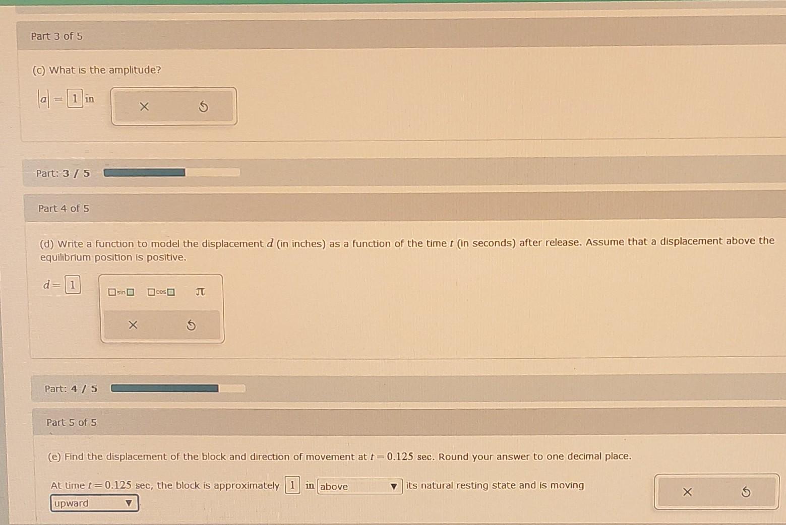 Solved A block hangs on a spring attached to the ceiling and | Chegg.com