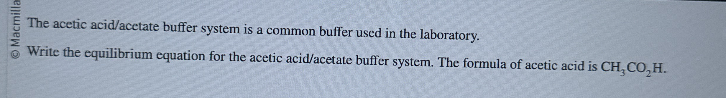 Solved Write the equilibrium equation for the acetic | Chegg.com